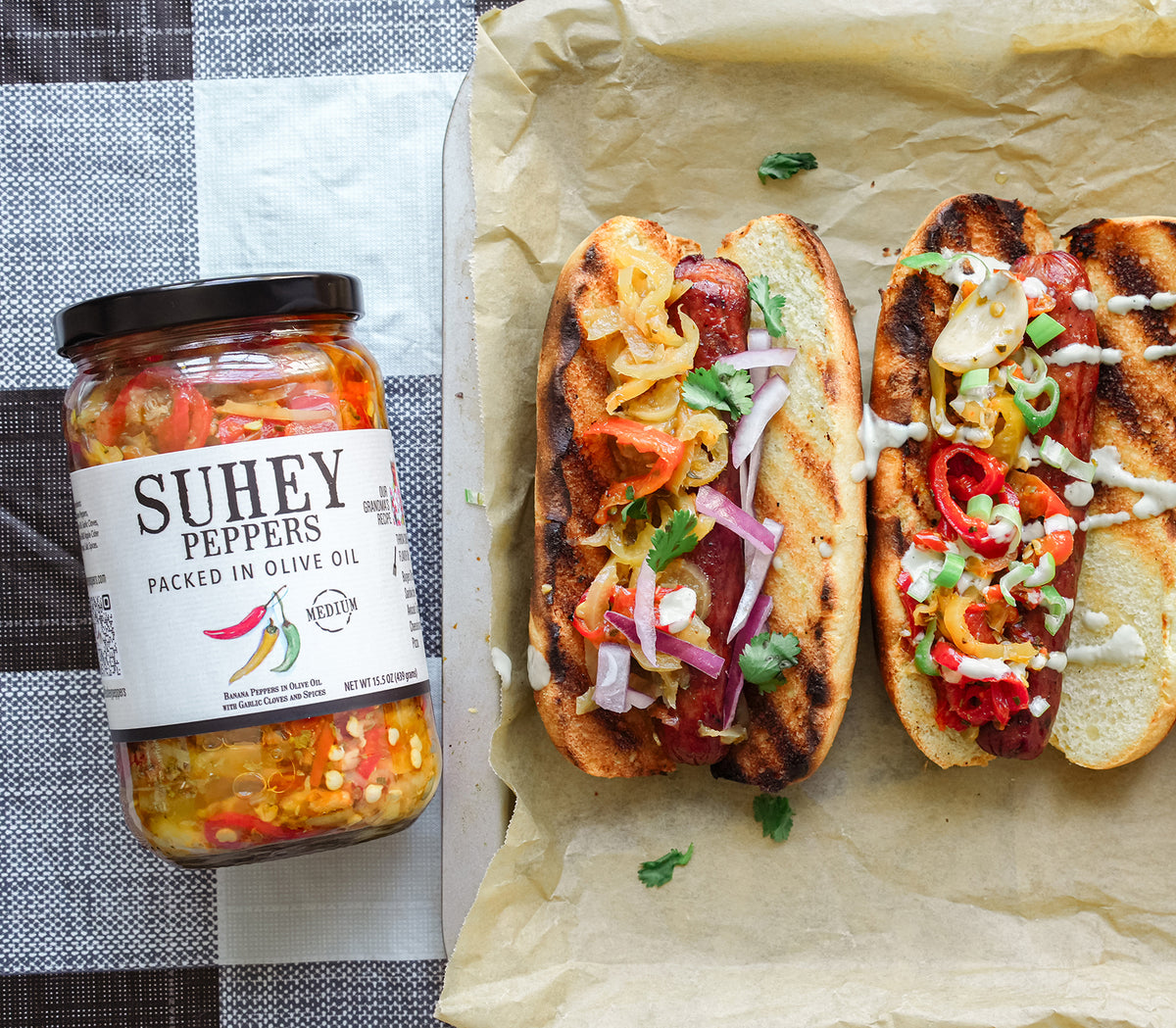 Medium Peppers in Olive Oil – Suhey Peppers