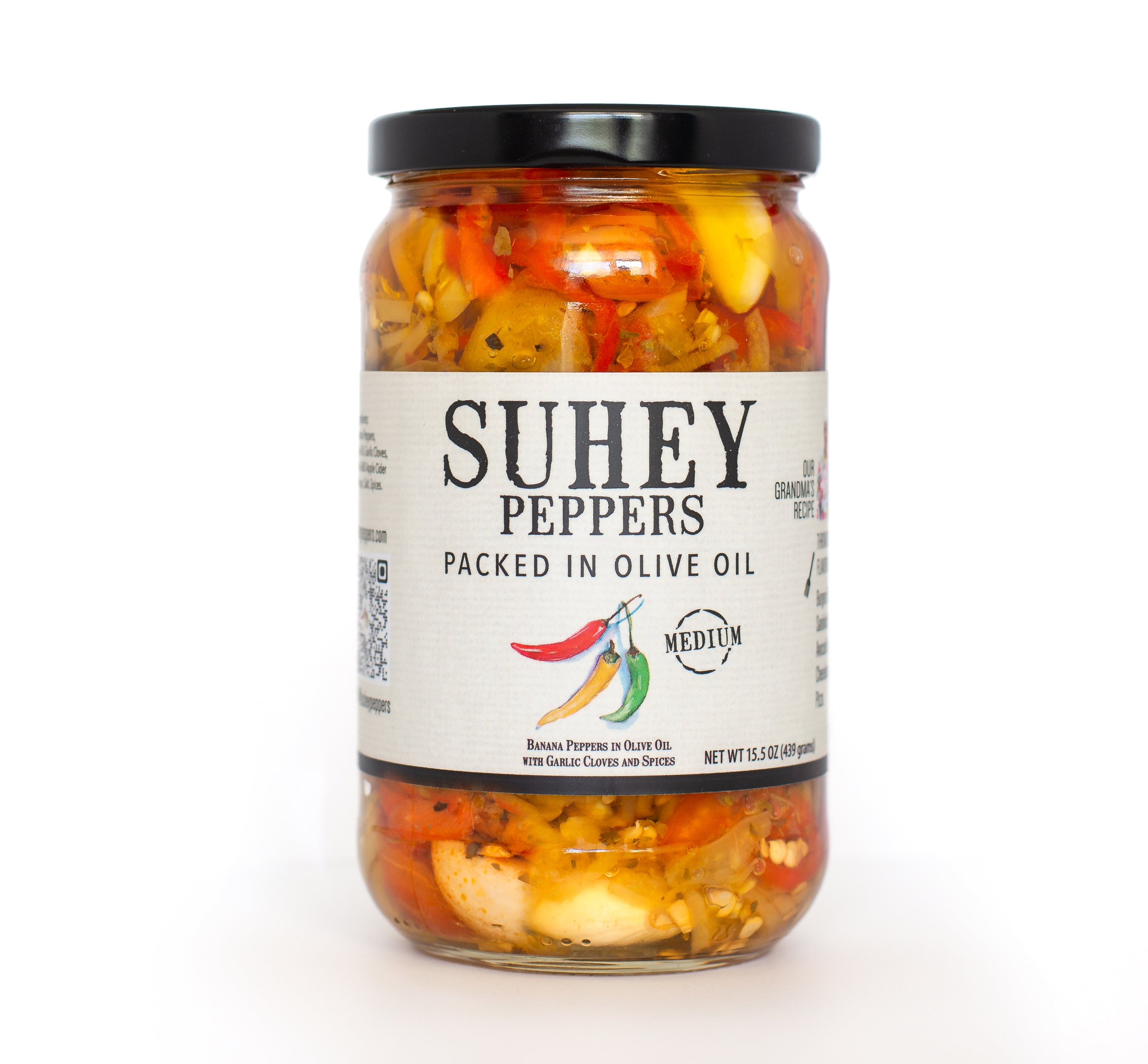 Medium Peppers in Olive Oil – Suhey Peppers